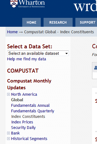 Compustat & stock indexes | researchfinancial