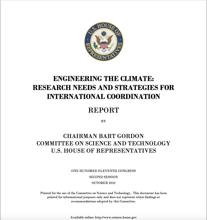 ENGINEERING THE CLIMATE – Zero Geoengineering