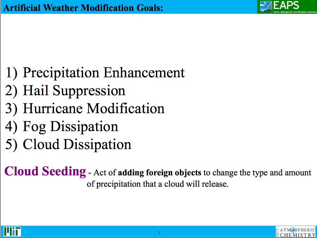 MIT – Weather Modification – Zero Geoengineering