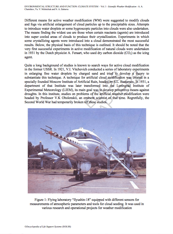 SCIENTIFIC WEATHER MODIFICATION – Zero Geoengineering