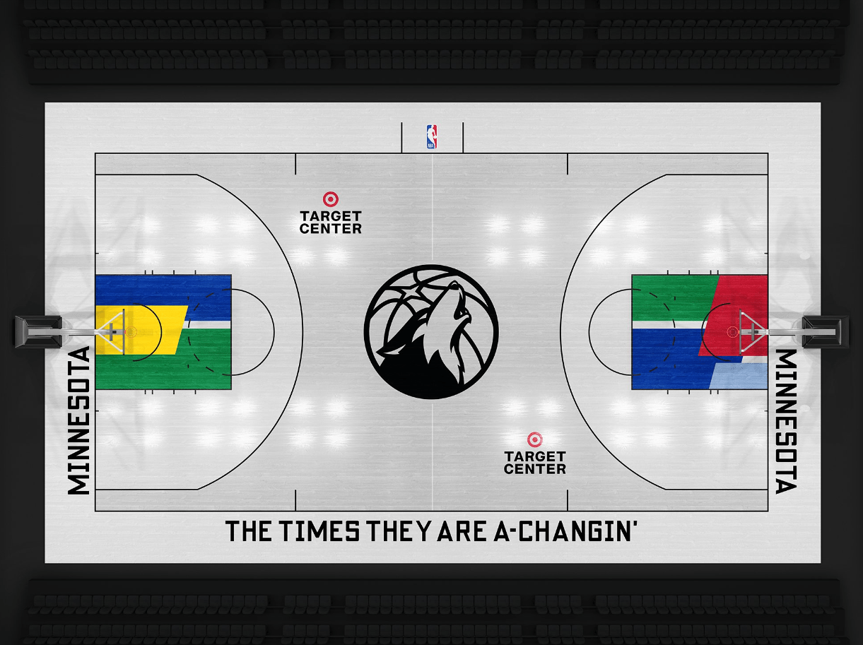 Look At This Bob Dylan-Inspired Floor Design For the Timberwolves ...